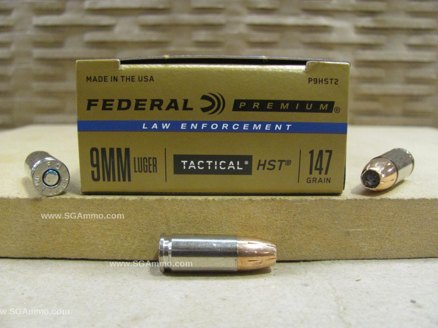 50 Round Box – 9mm Luger Federal HST 147 Grain Hollow Point LE Ammo ...