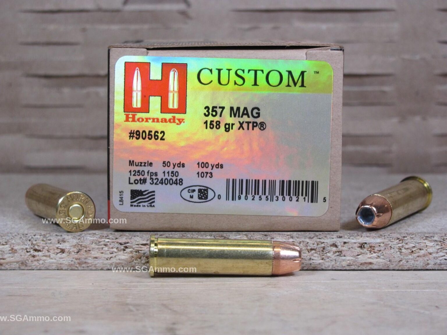 25 Round Box – 357 Magnum 158 Grain XTP Hollow Point Ammo – 90562 ...