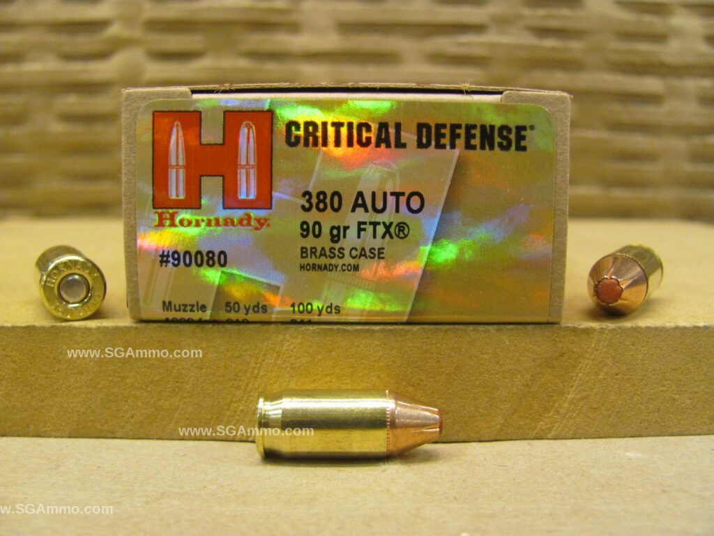 25 Round Box – 380 Auto Hornady Critical Defense 90 Grain Hollow Point ...