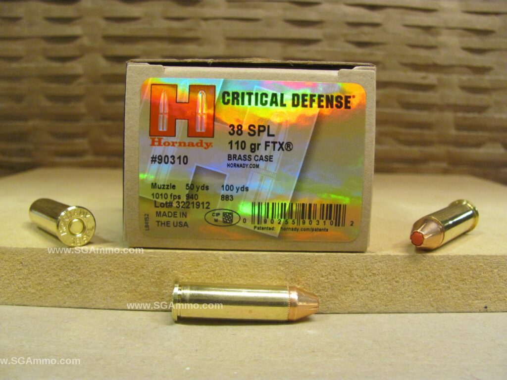 25 Round Box – 38 Special Hornady Critical Defense 110 Grain Standard ...