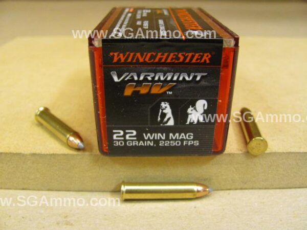 50 Round Box – 22 Magnum Winchester 30 Grain V-Max Ammo S22M2PT ...