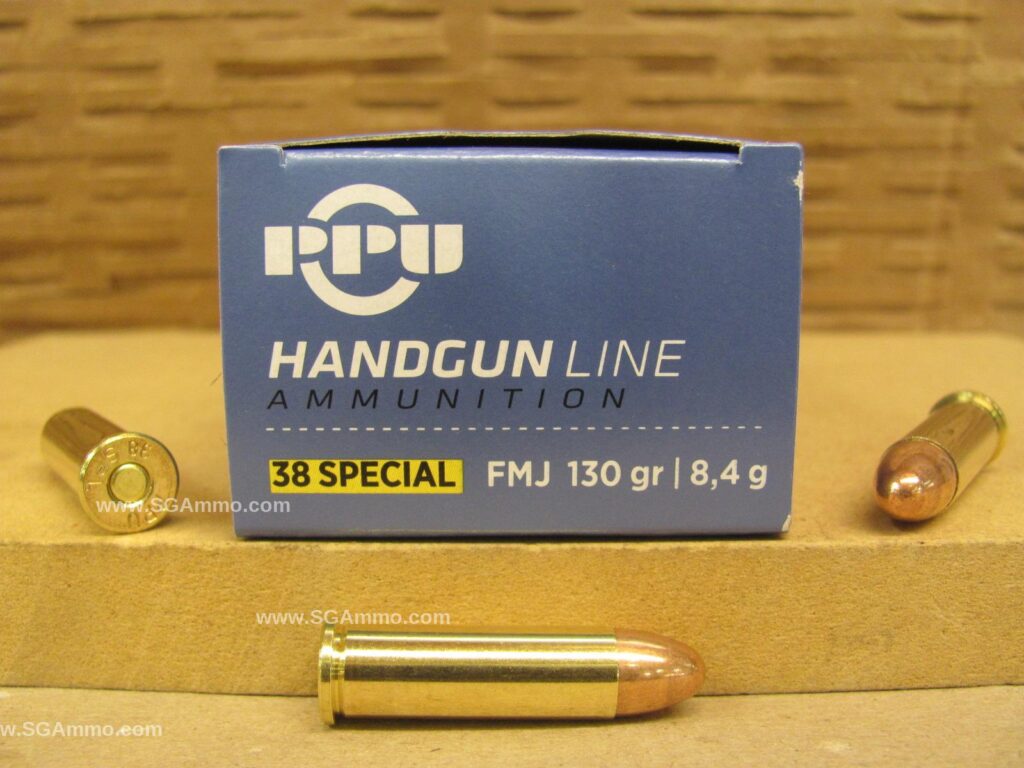 50 Round Box – 38 Special FMJ 130 Grain Prvi Partizan Ammo – PPH38SF ...