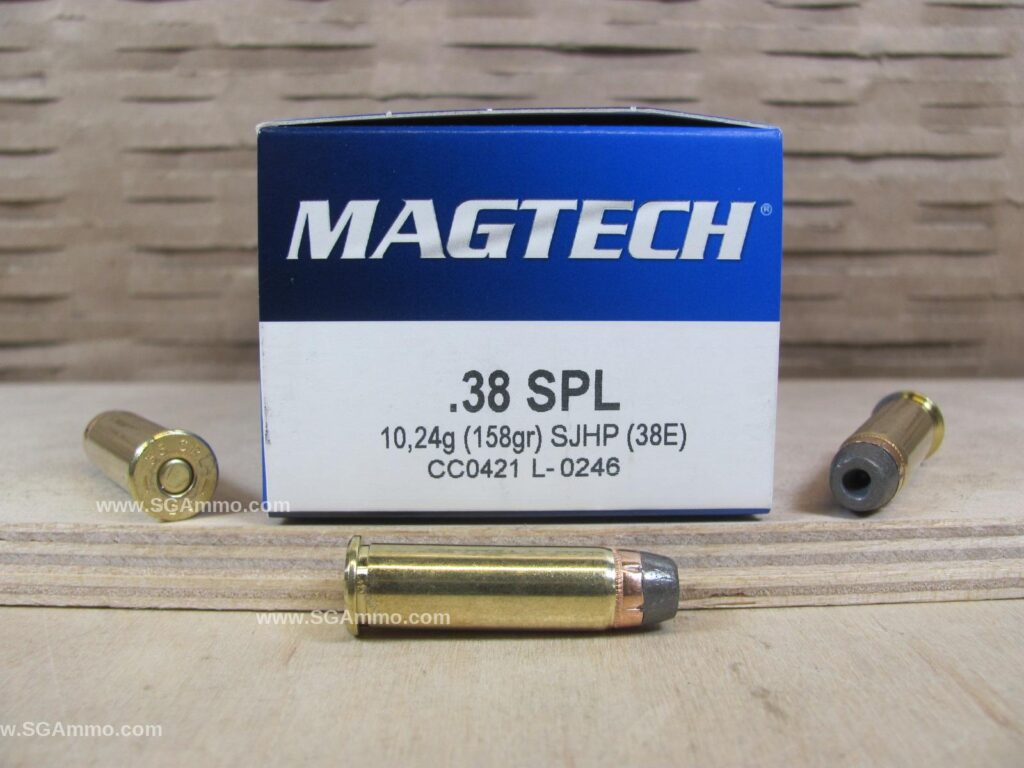50 Round Box – 38 Special 158 Grain SJHP Hollow Point Ammo by Magtech ...