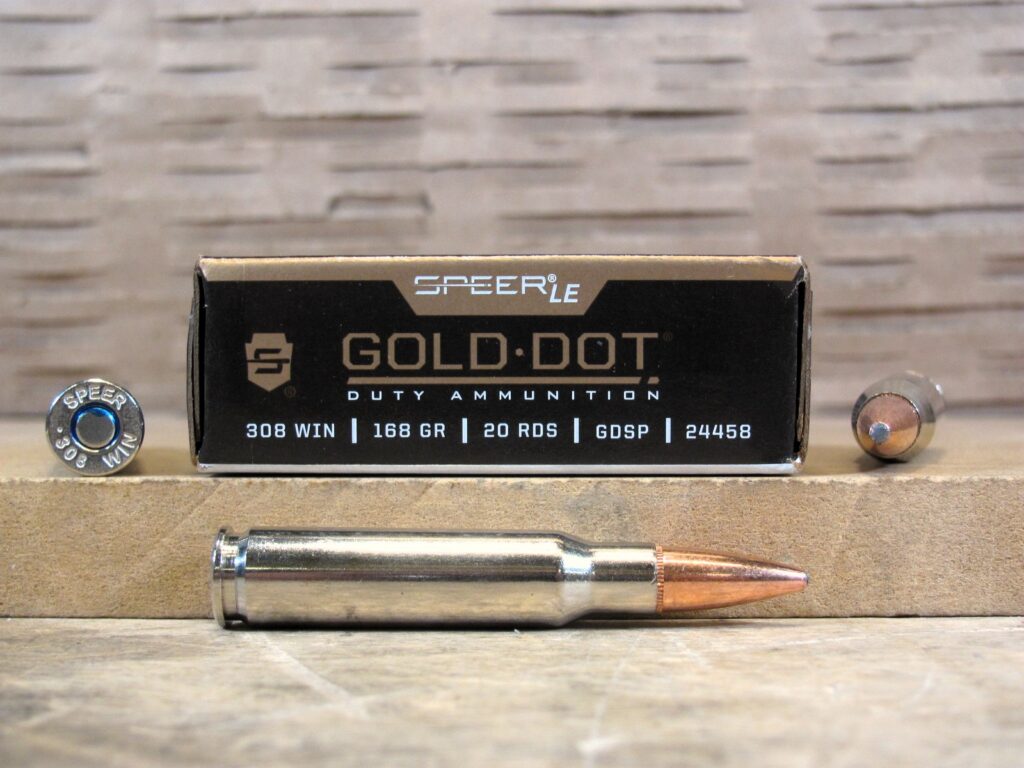 20 Round Box – 308 Win Speer Gold Dot LE 168 Grain Gold Dot Soft Point ...