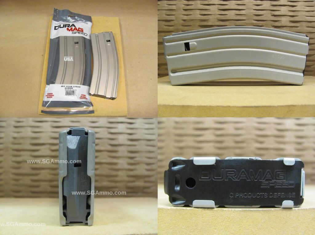 30 Round Mag – AR-15 223 / 5.56mm C-products Duramag With Grey Aluminum ...