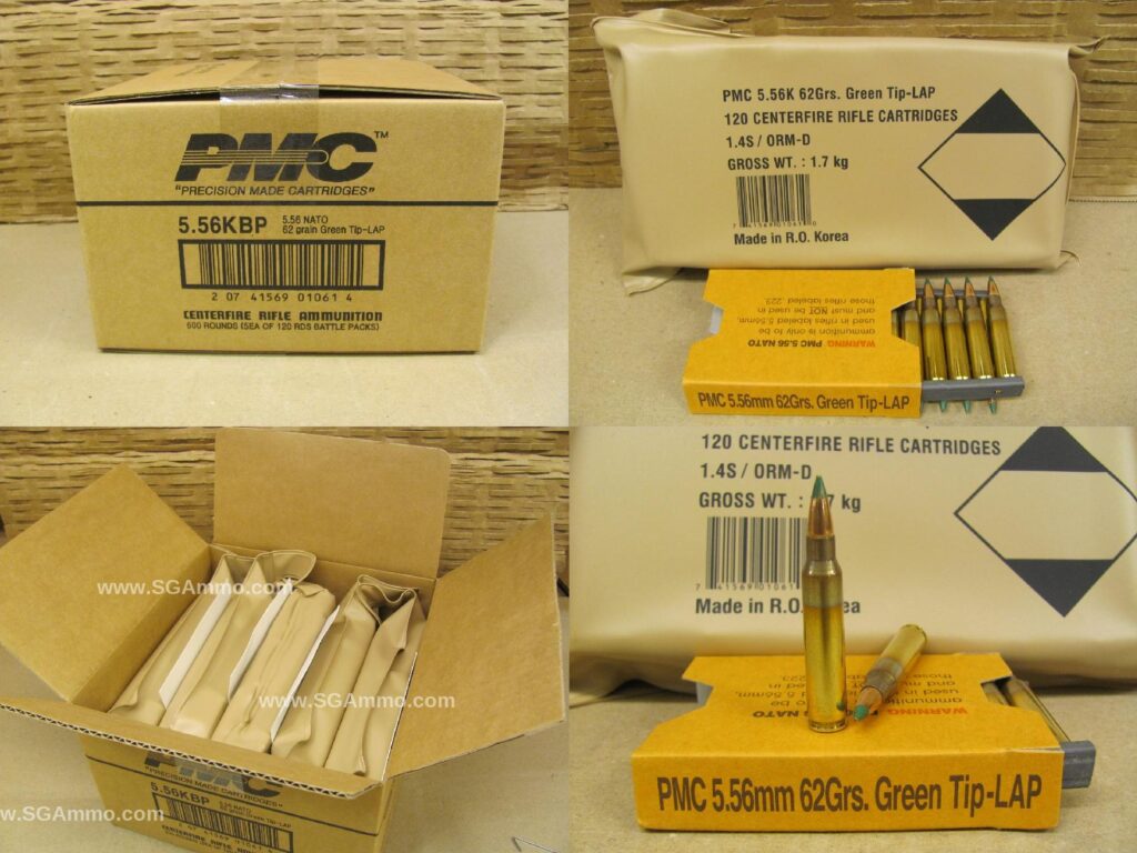 120 Round Sealed Battlepack – 5.56 NATO 62 Grain Green Tip LAP Ammo by ...