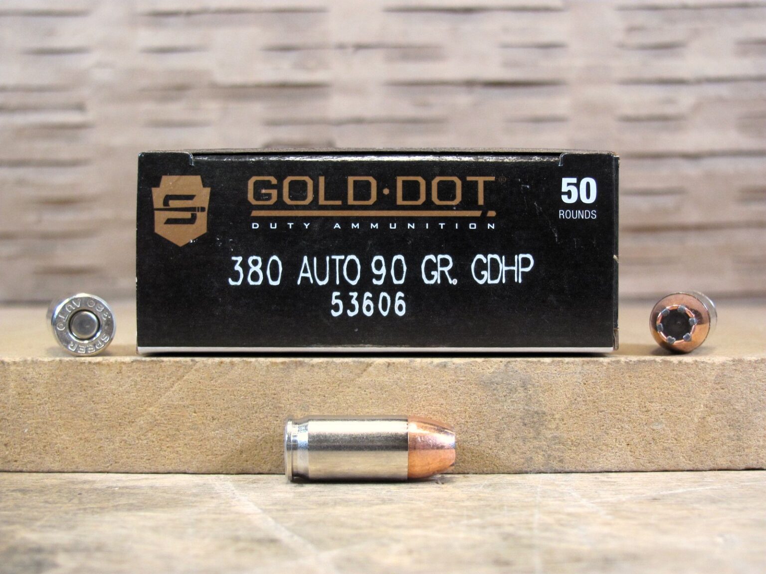 50 Round Box – 380 Auto Speer Gold Dot 90 Grain Hollow Point LE Ammo ...