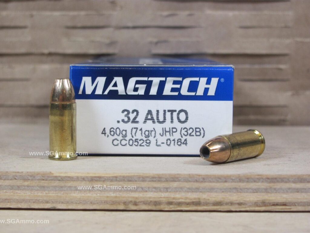 50 Round Box – 32 Auto JHP Hollow Point Ammo by Magtech – 32B – Premium ...