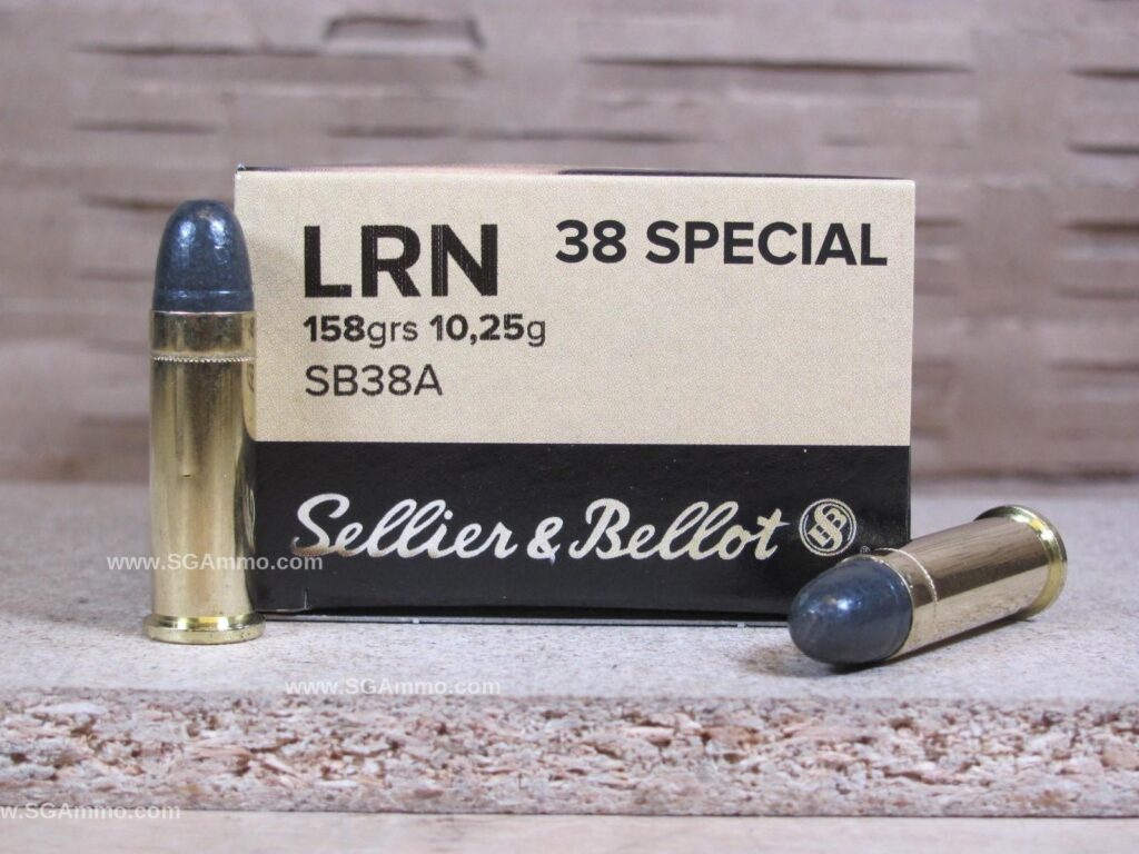 50 Round Box – 38 Special 158 Grain LRN Ammo by Sellier Bellot – SB38A ...