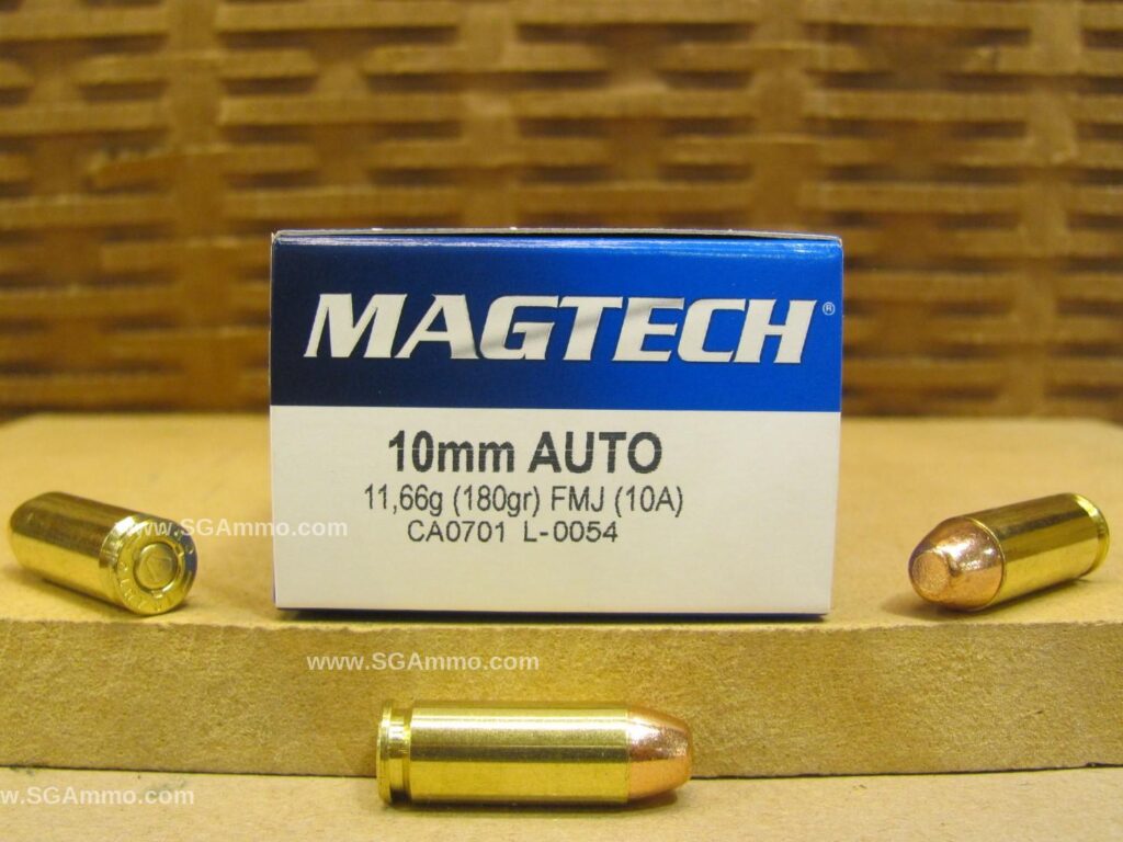 50 Round Box – 10mm Auto 180 Grain FMJ Ammo by Magtech – 10A – Premium ...