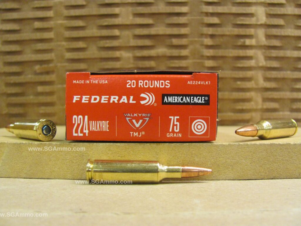 20 Round Box – 224 Valkyrie 75 Grain TMJ Federal American Eagle Ammo ...