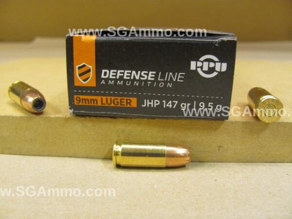 50 Round Box – 9mm High Pressure 147 Grain Jacketed Hollow Point ...