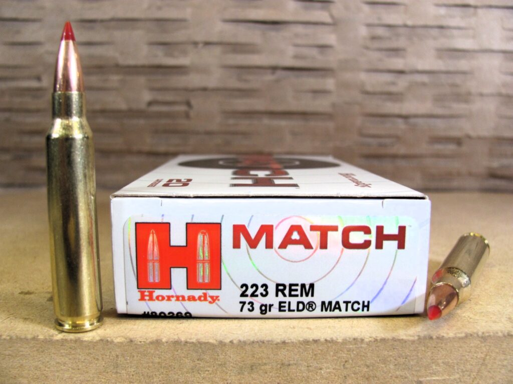 20 Round Box – 223 Rem 73 Grain ELD Match Hornady Ammo – 80269 ...