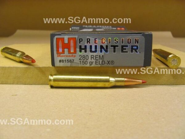 20 Round Box – 280 Rem 150 Grain ELD-X Hornady Precision Hunter Ammo ...