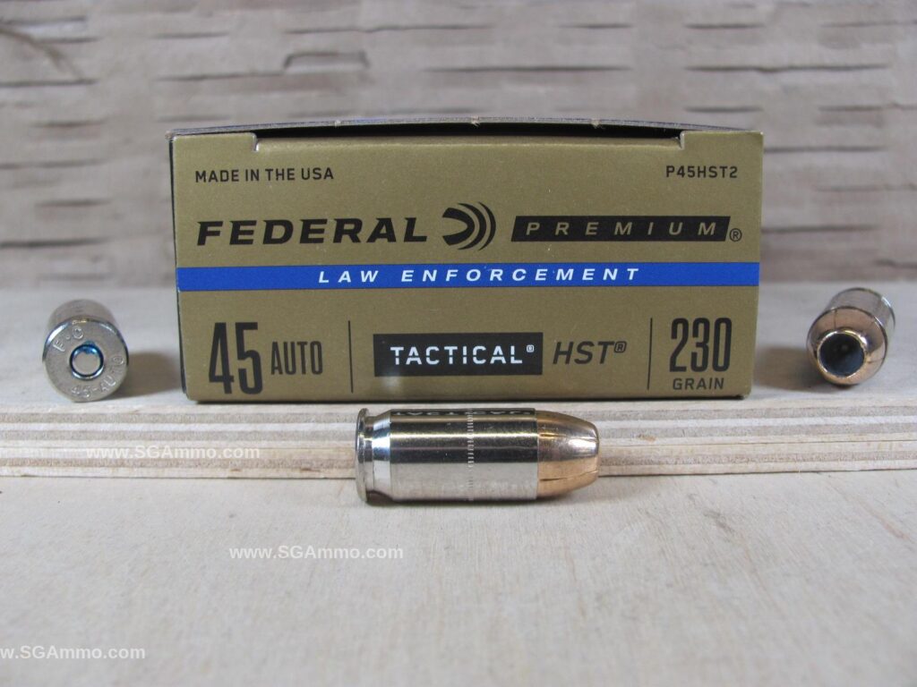 50 Round Box – 45 Auto Federal HST 230 Grain HP Hollow Point LE Ammo ...