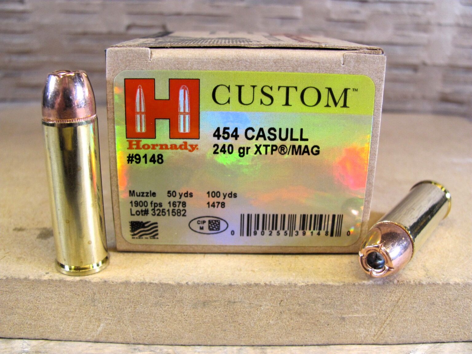 20 Round Box – 454 Casull 260 Grain SJSP-Flat Magtech Ammo – 454A ...