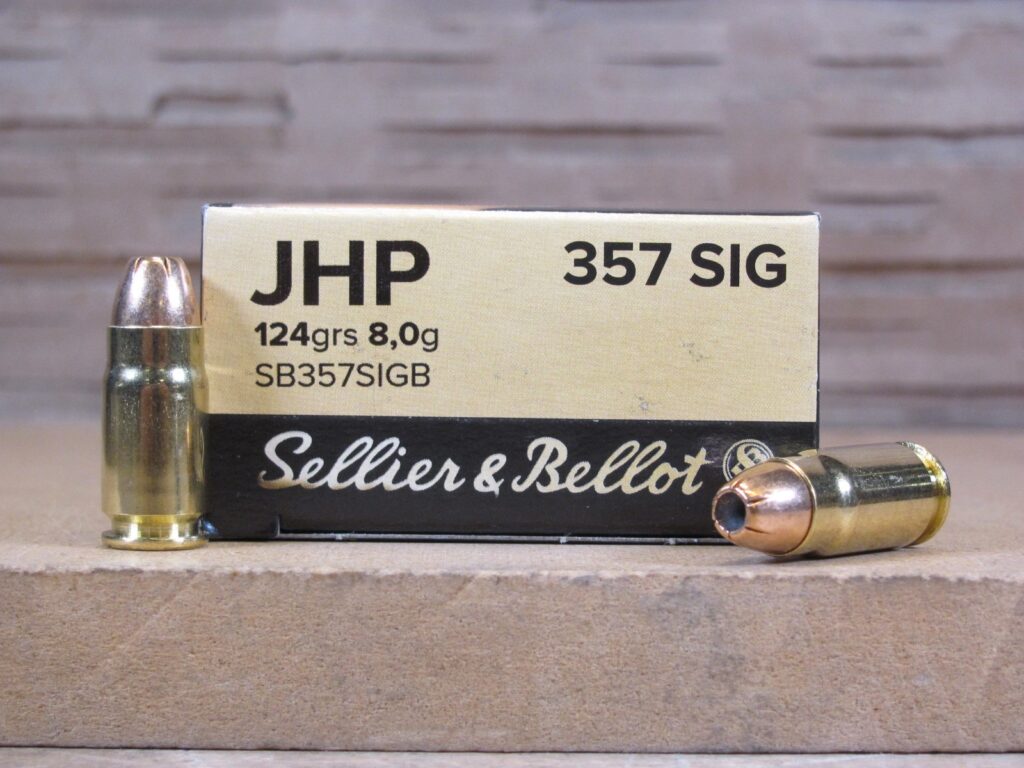 50 Round Box – 357 Sig 124 Grain JHP Ammo by Sellier Bellot – SB357SIGB ...