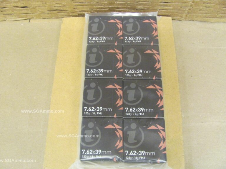 840 Round Case – 7.62×39 123 Grain FMJ Brass Case Boxer Primed Non-Magnetic M67 Mil-Spec Ammo ...