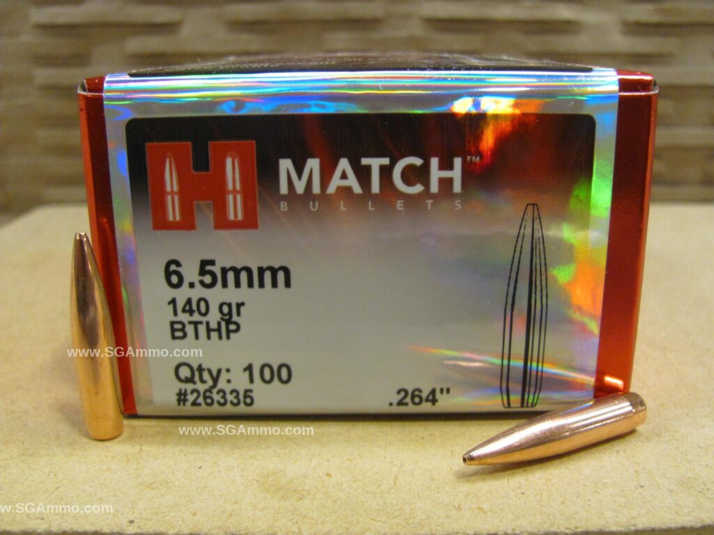 100 Count Box – 6.5mm 140 Grain BT Hollow Point Projectile For ...