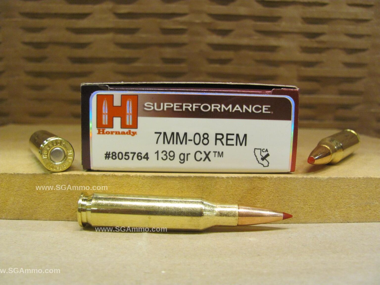 20 Round Box – 7mm-08 Rem 139 Grain CX Hornady Superformance Ammo ...