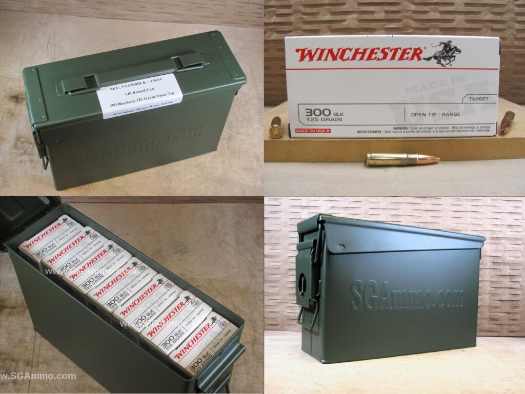 140 Round Can – 300 Blackout 125 Grain Open Tip Range Ammo by ...