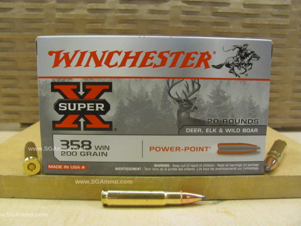 200 Round Case – 358 Win 200 Grain Power-Point Winchester Super X Ammo ...