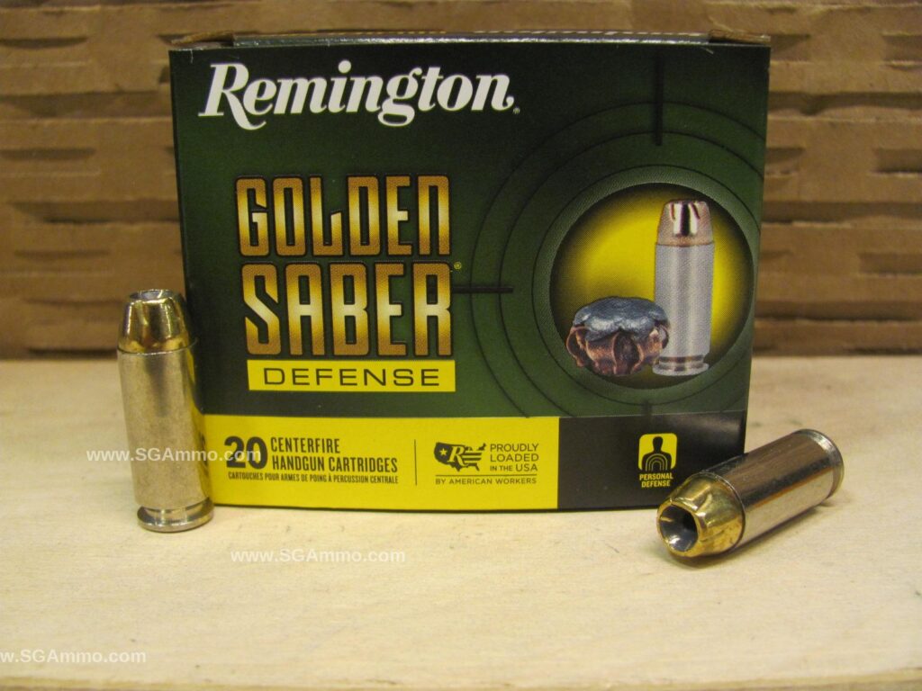 20 Round Box – 10mm 180 Grain BJHP Remington Golden Saber Defense Ammo ...