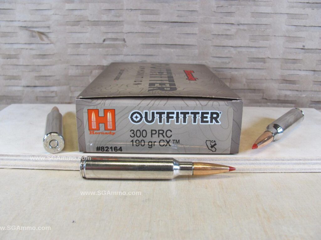 20 Round Box – 300 PRC 190 Grain CX Hornady Outfitter Ammo – 82164 ...