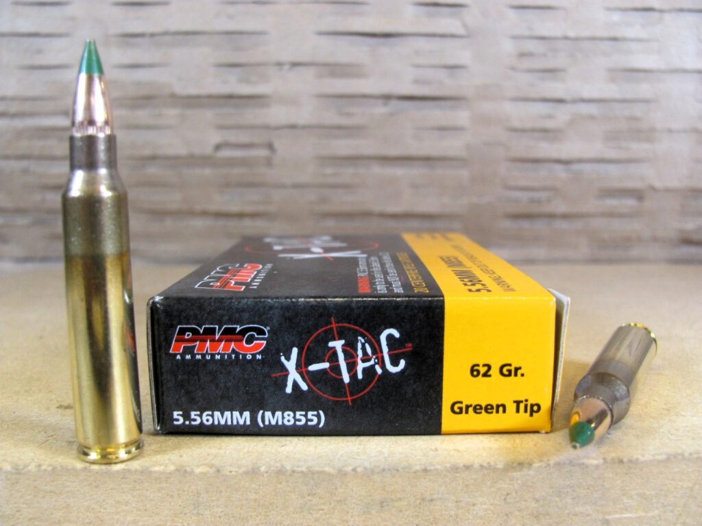20 Round Box – 5.56 PMC X-TAC M855 62 Grain Green TIP FMJ LAP Ammo ...