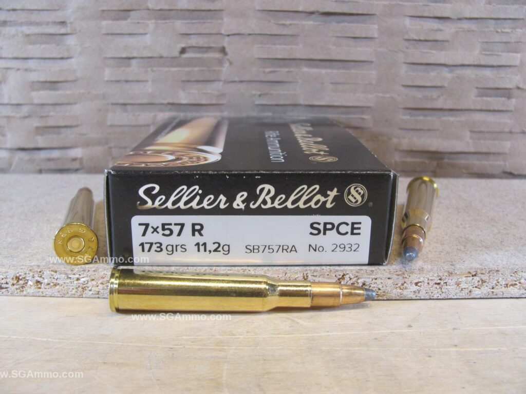 20 Round Box – 7X57R Sellier Bellot 173 Grain SPCE Soft Point Ammo ...