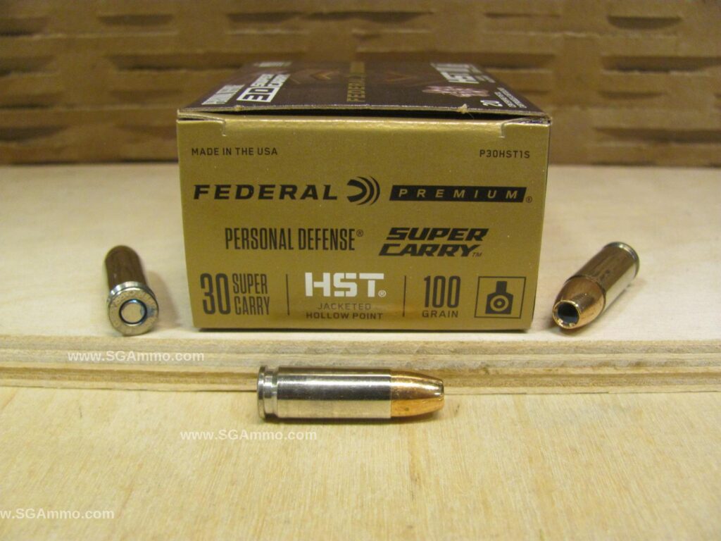 200 Round Case – 30 Super Carry 100 Grain Jacketed Hollow Point Federal ...