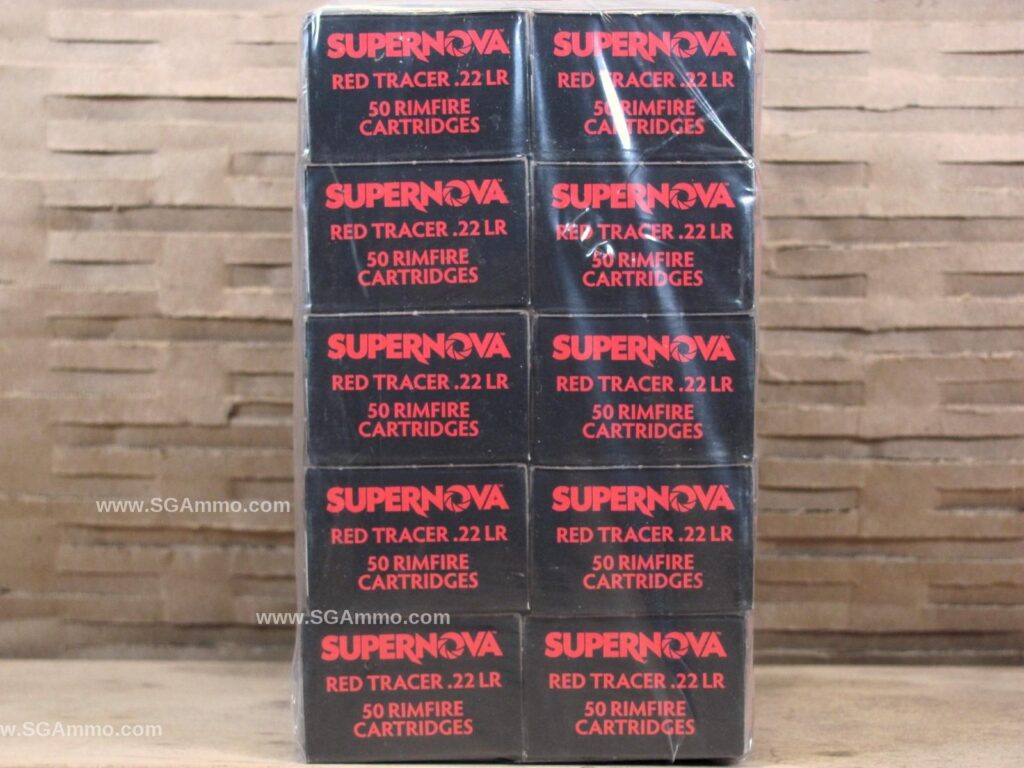 50 Round Box – 22LR 40 Grain LRN Bright RED Tracer Supernova Piney ...