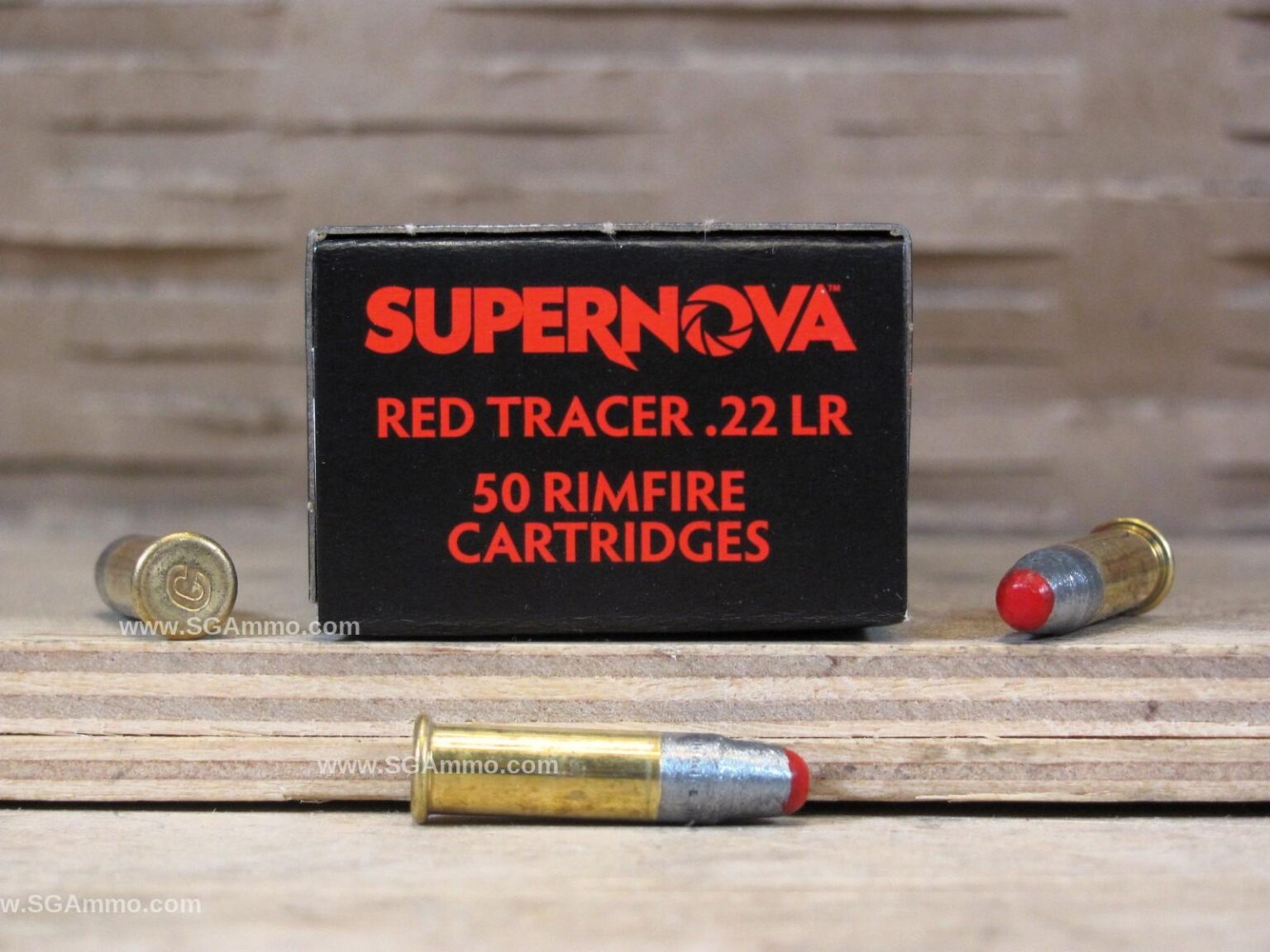 50 Round Box – 22LR 40 Grain LRN Bright RED Tracer Supernova Piney ...