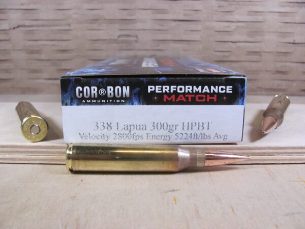20 Round Box – 338 Lapua 300 Grain Hollow Point BT Corbon Performance ...