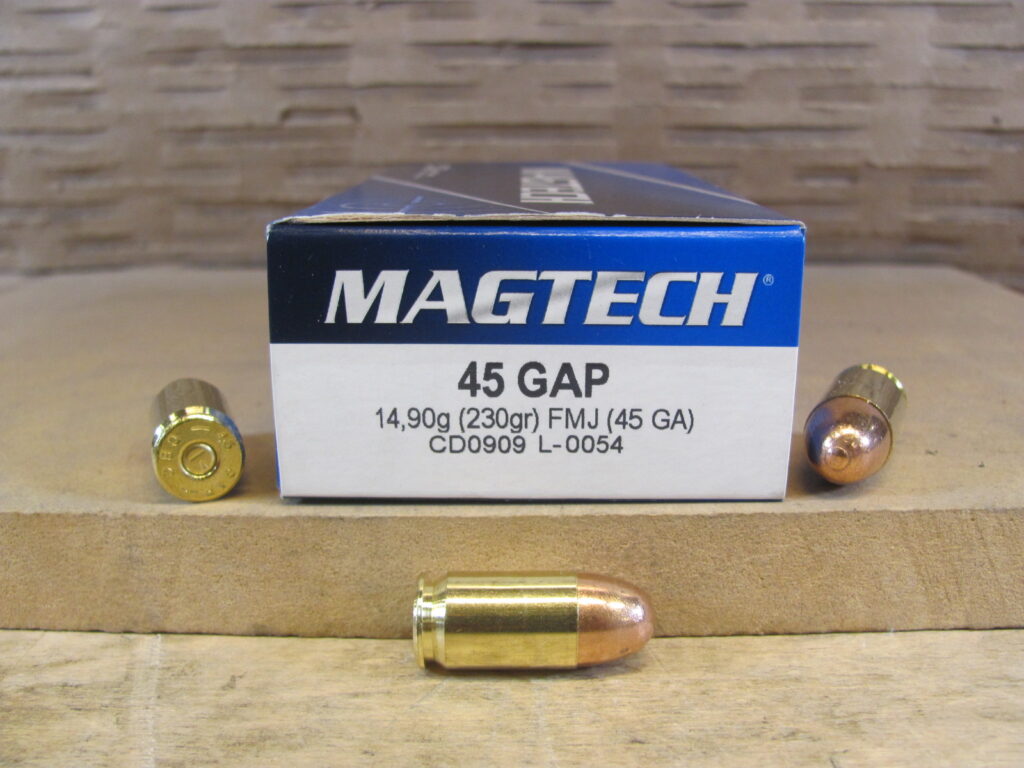 50 Round Box – 45 GAP 230 Grain FMJ Magtech Brass Case Ammo – 45GA ...