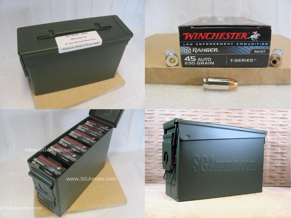 300 Round Can – 45 Auto 230 Grain T-Series Winchester Ranger Hollow ...