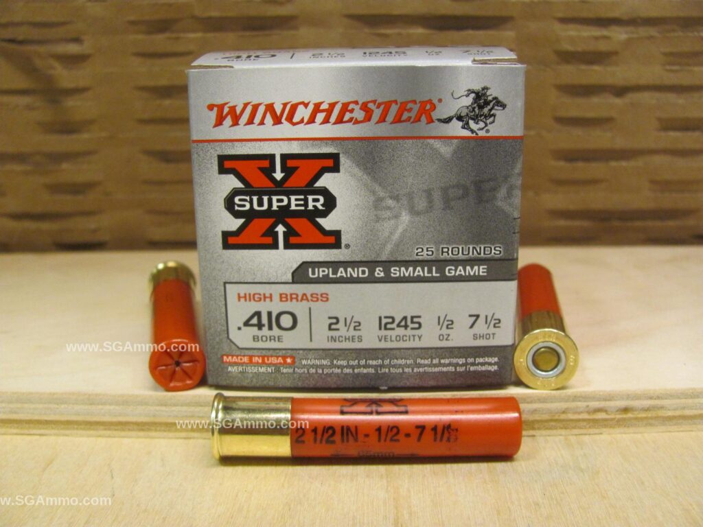 250 Round Case – 410 Gauge 2.5 Inch 1/2 Ounce 7.5 Shot Winchester Super ...