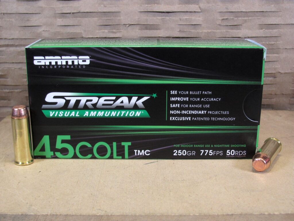 1000 Round Case – 45 Colt 250 Grain TMC Streak Green – Ammo Inc ...