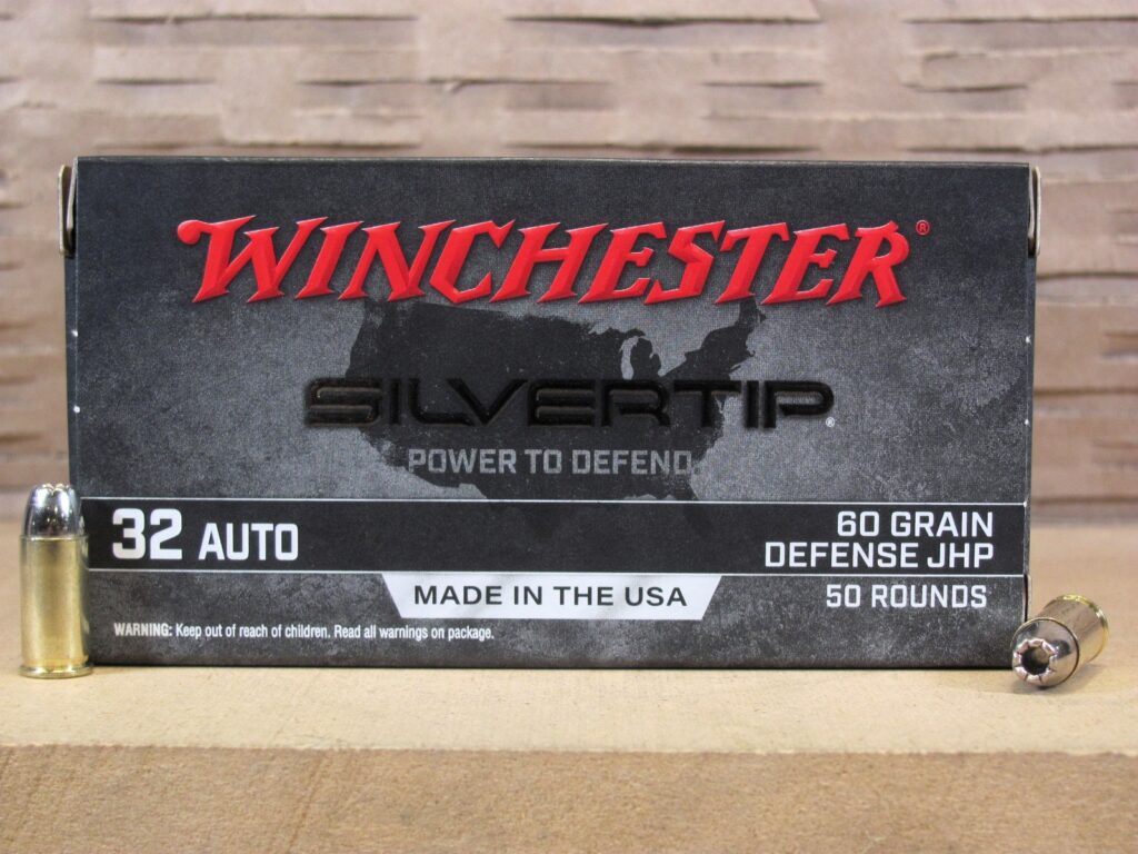 50 Round Box – 32 Auto 60 Grain JHP Winchester Silvertip Ammo – W32ASTX ...