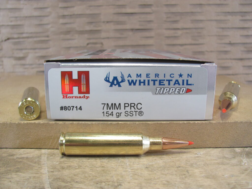 20 Round Box – 7mm PRC 154 Grain SST Hornady American Whitetail Tipped ...